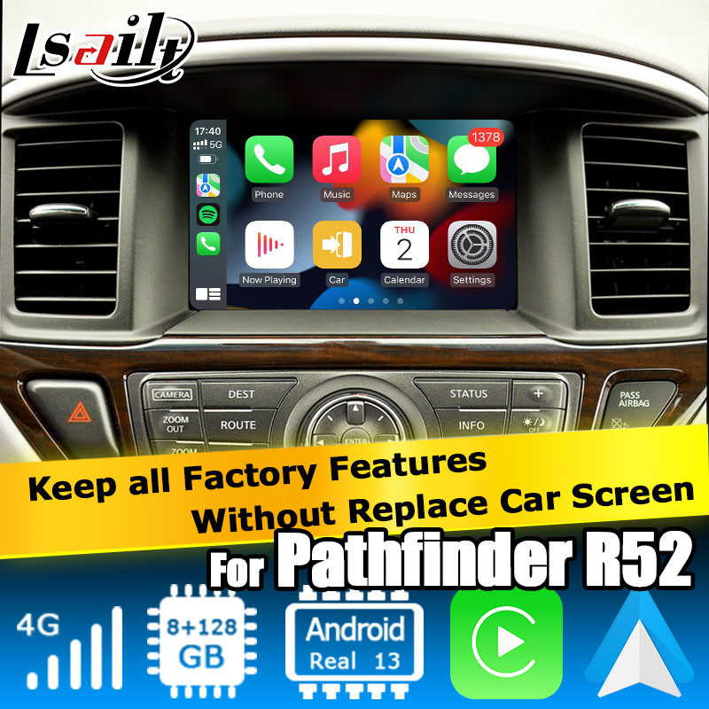 Nissan Pathfinder R52 Android 13 Video Schnittstelle drahtlose Carplay ...